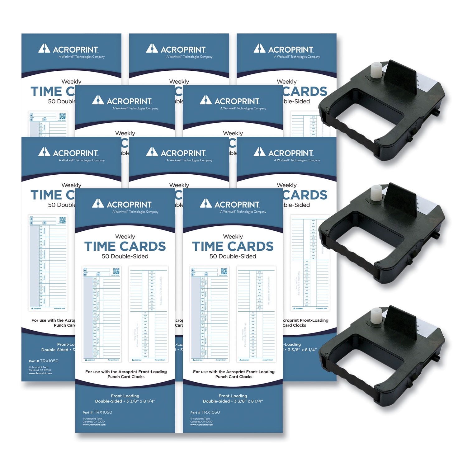 Acro Print Time Recorder Exp500 Accessory Bundle, 3.38 X 8.25, Weekly ...