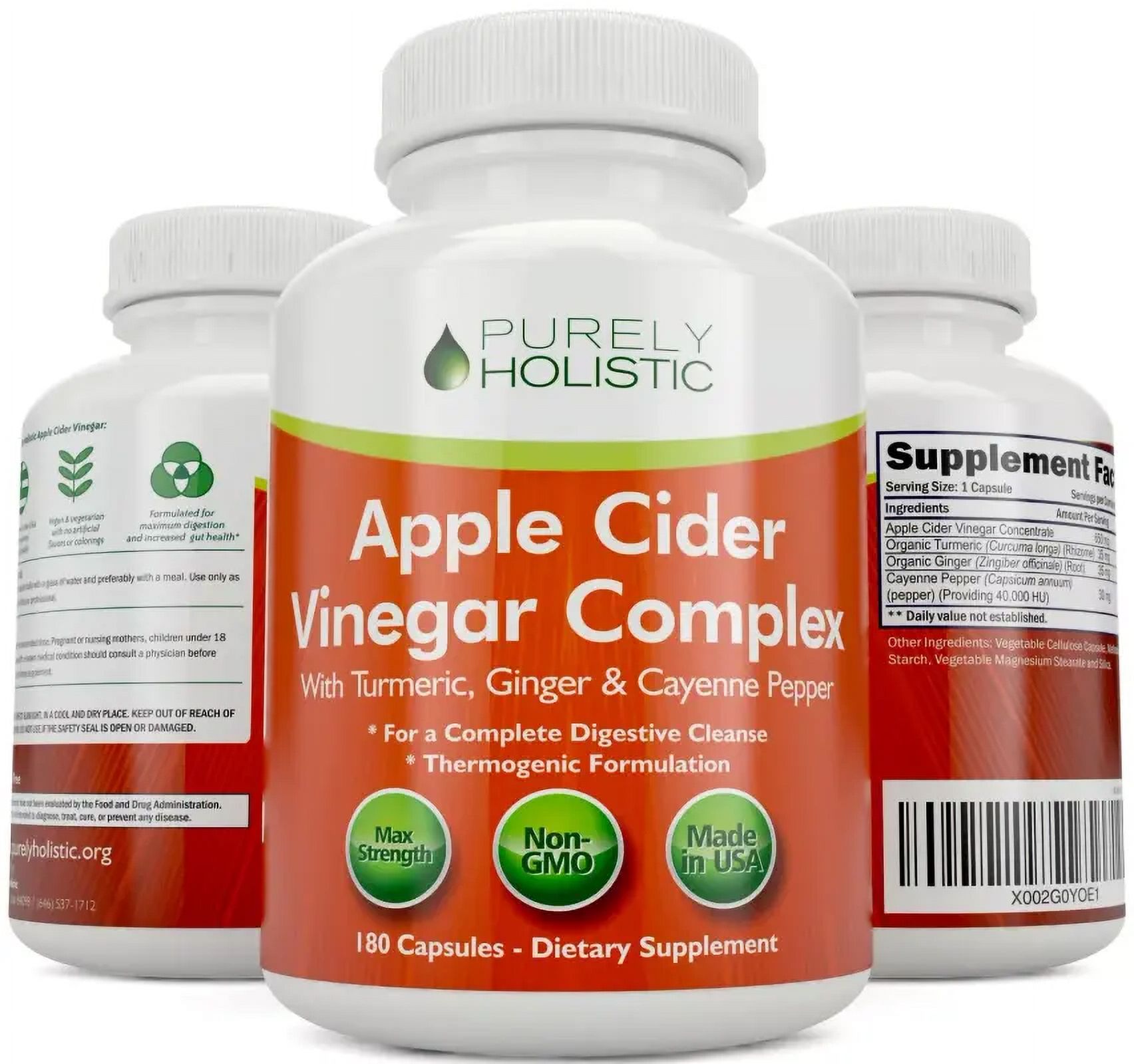 Acrolt Apple Cider Vinegar Capsules 180 Vegan ACV Capsules High ...
