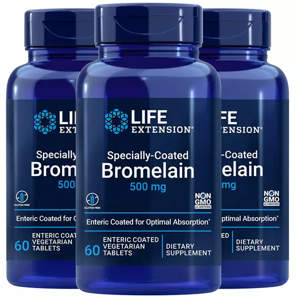 Acrolt Bromelain 500mg 3X60 Caps Life Extension Pineapple Protease and Calcium | # Catalogs ...