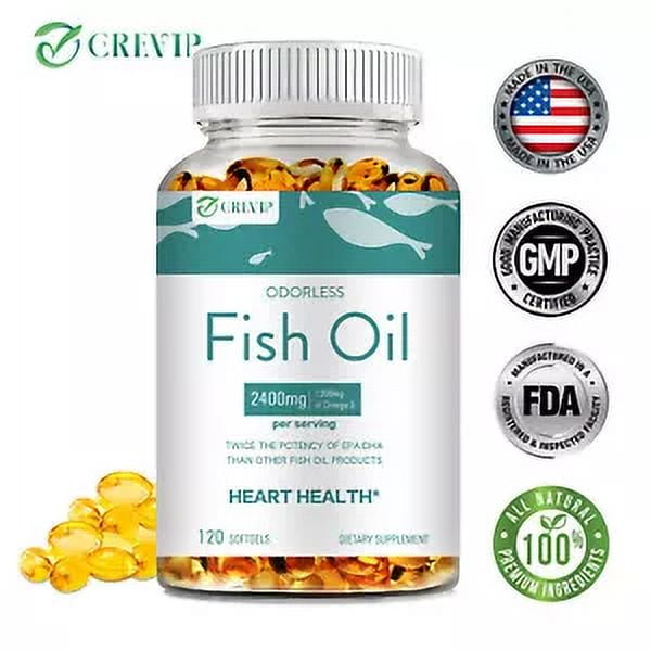 Acrolt Fish Oil 2400mg -Highest Potency,Brain Health,Heart Support ...