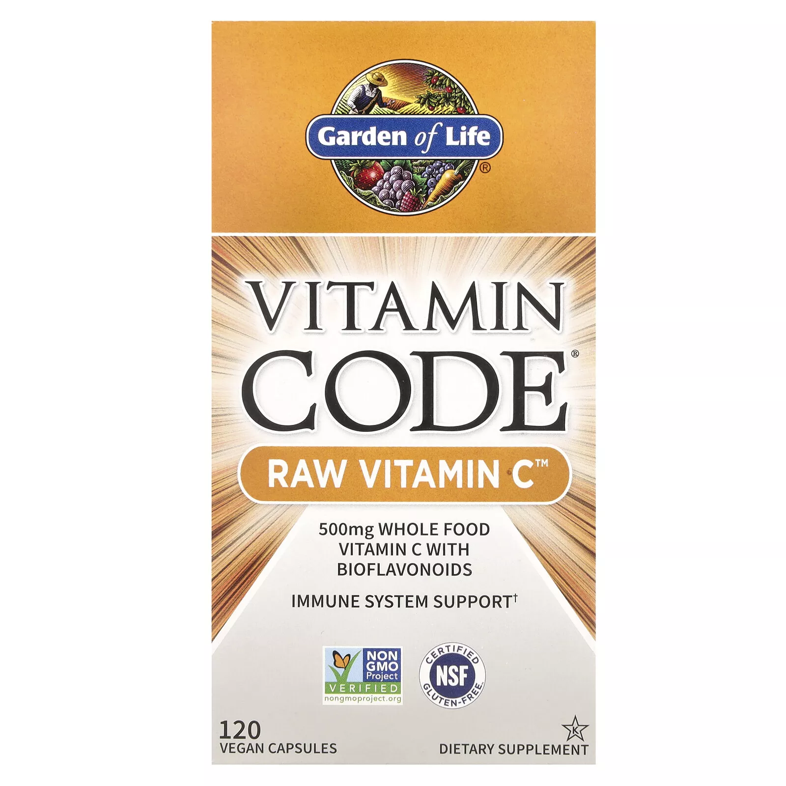 Acrolt Garden of Life Vitamin Code Raw Vitamin C 120 Vegan Capsules ...
