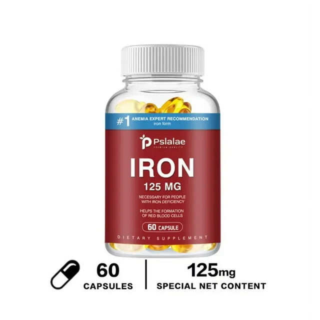 Acrolt Iron Supplement (Ferrous Sulfate) 125mg - Absorbs Easily Raise ...