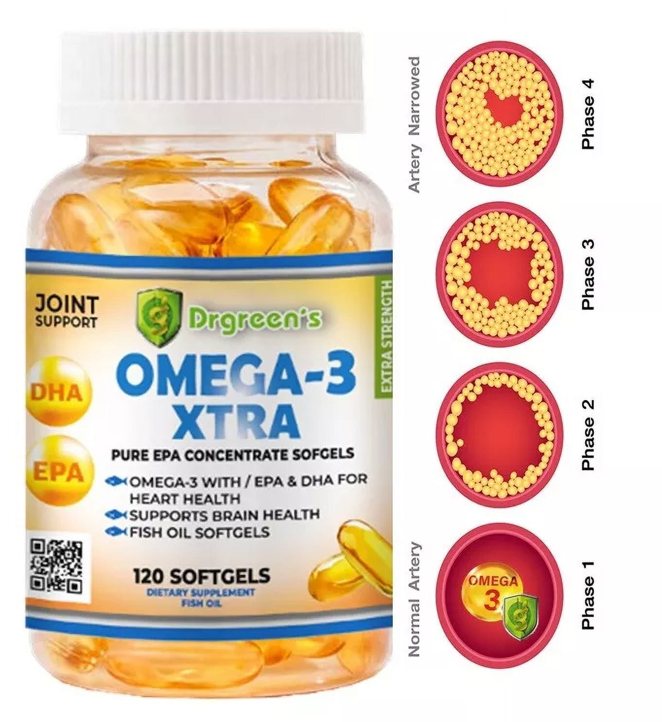 Acrolt Omega 3 Fish Oil Capsules Triple Strength 2600mg EPA & DHA 120 ...