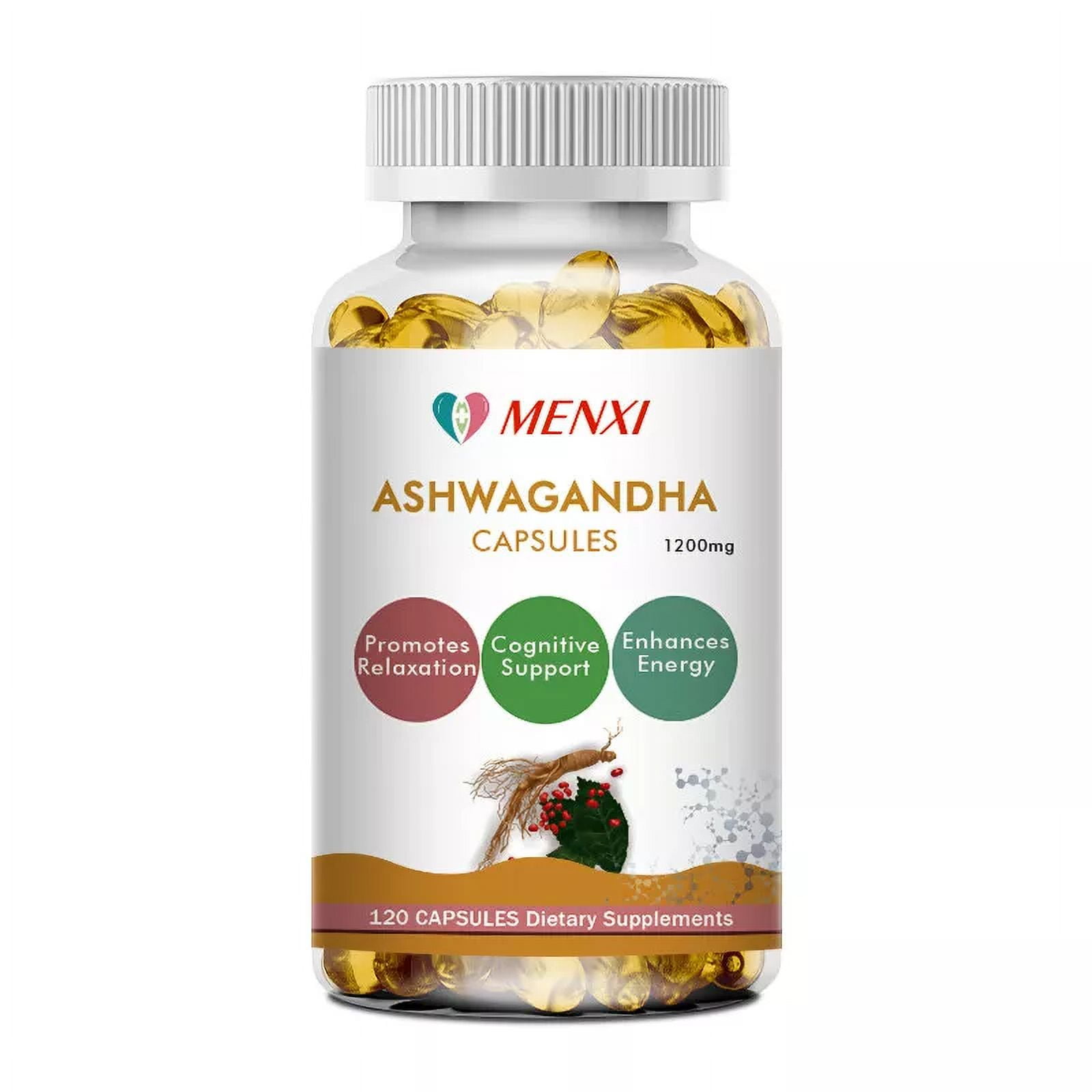 Acrolt Organic Ashwagandha Capsules 1200mg 10/120 Tablets with Black ...