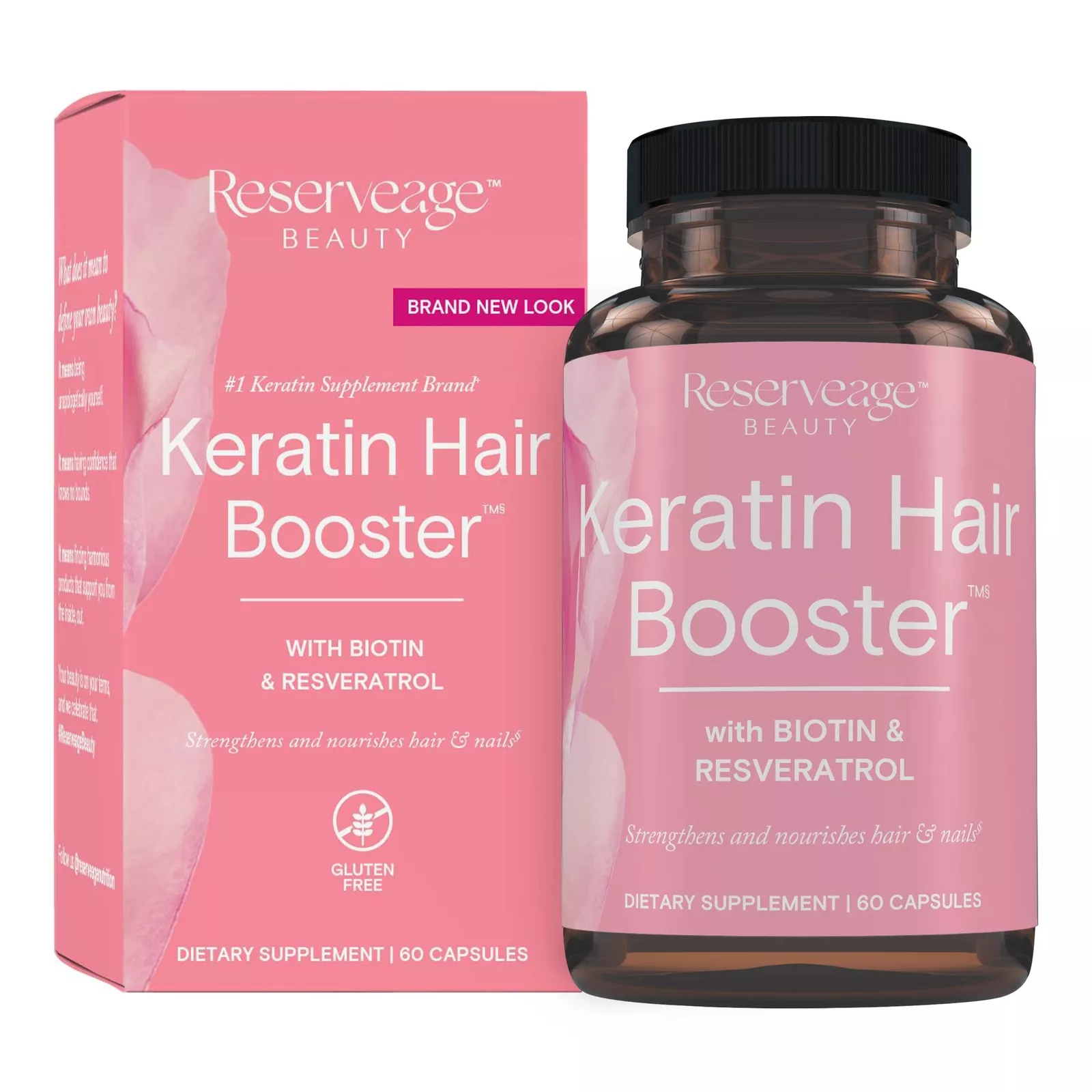 Acrolt Reserveage Keratin Hair Booster with Biotin - Keratin Supplement ...