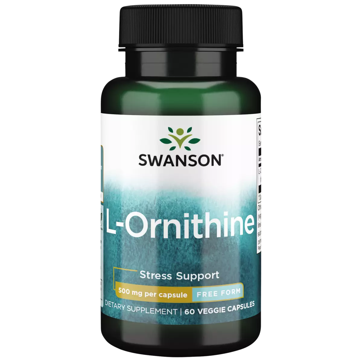 Acrolt Swanson L-Ornithine Amino Acid 500 mg 60 Veggie Capsules ...