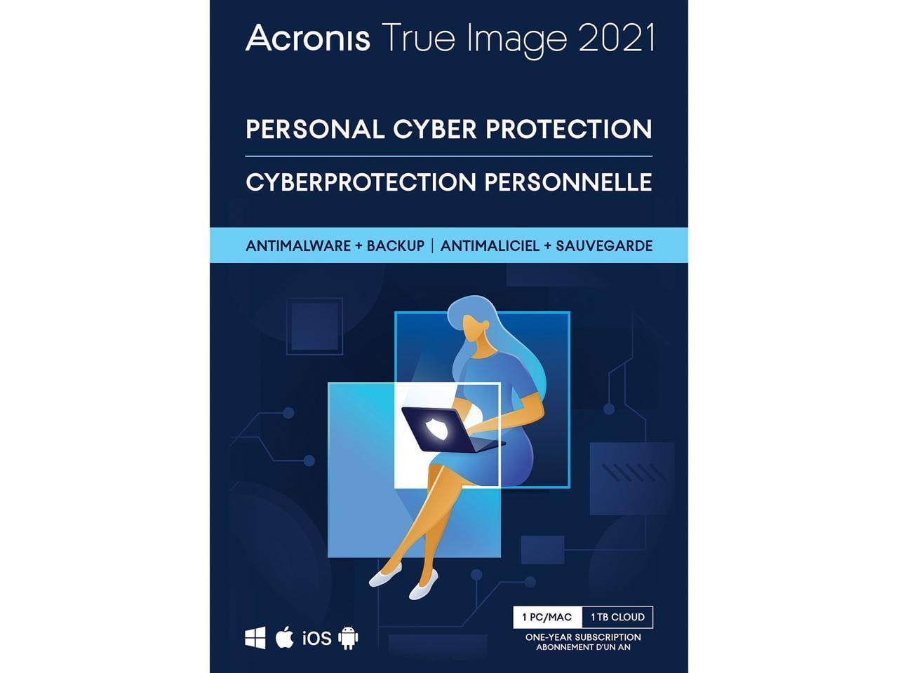 Acronis True Image Subscription, 1 Computer Plus 1TB Cloud Storage, 1 ...