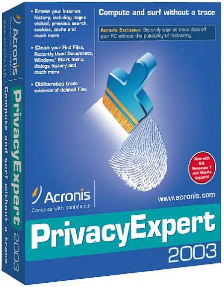 Acronis Privacy Expert 2003 - Box pack - 1 user - CD - Win - Walmart.com