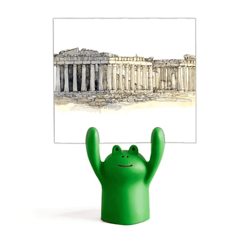 Acropolis of Athens of Greece Memo Holder Cartoon Animal Frog Stand ...