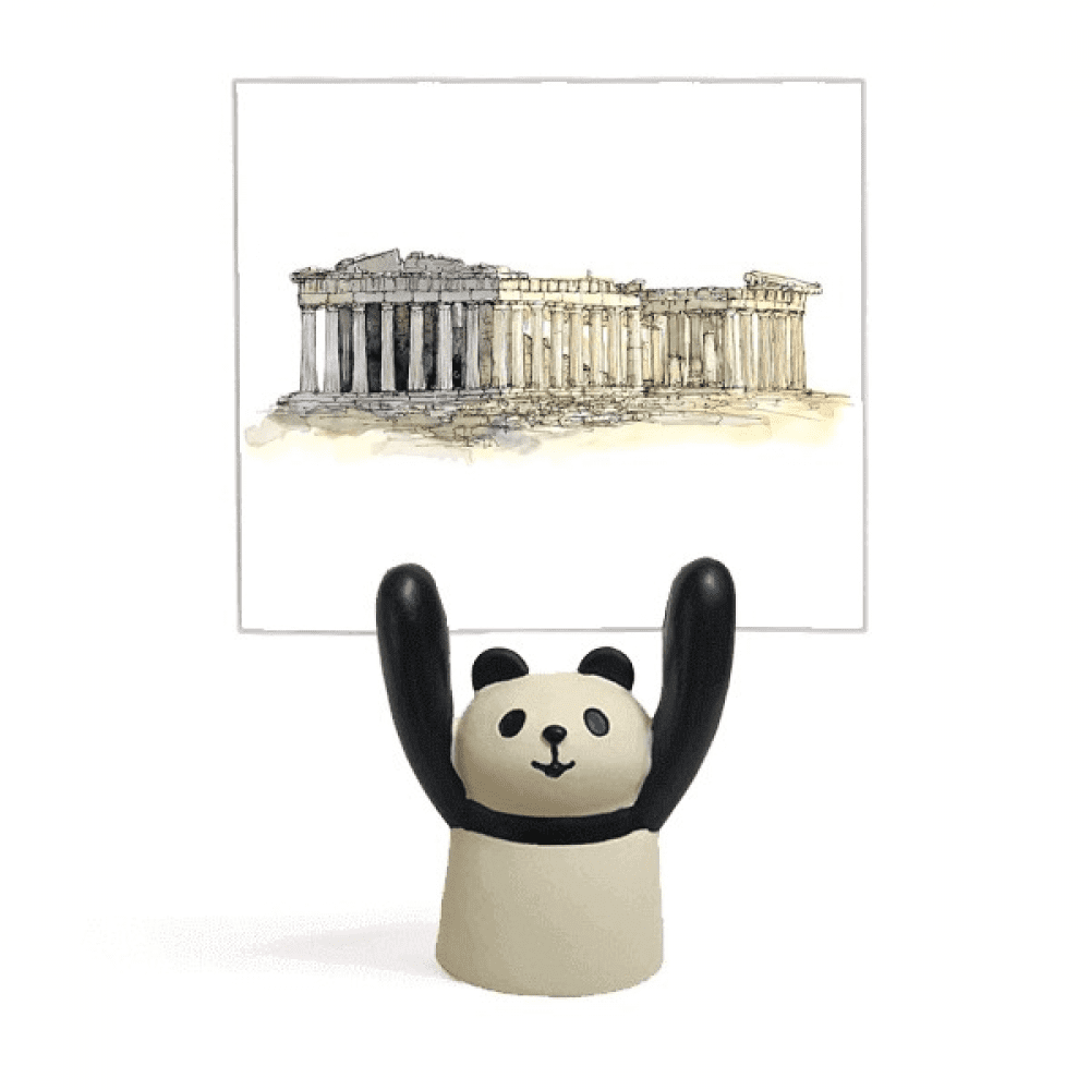 Acropolis of Athens of Greece Memo Holder Cartoon Animal Panda Stand ...
