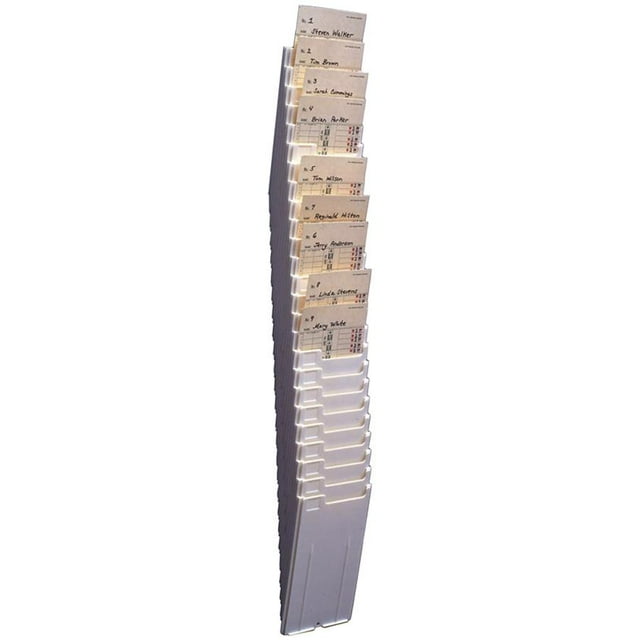 Acroprint 25-Pocket Expanding Time Card Rack, Plastic, Black - Walmart.com