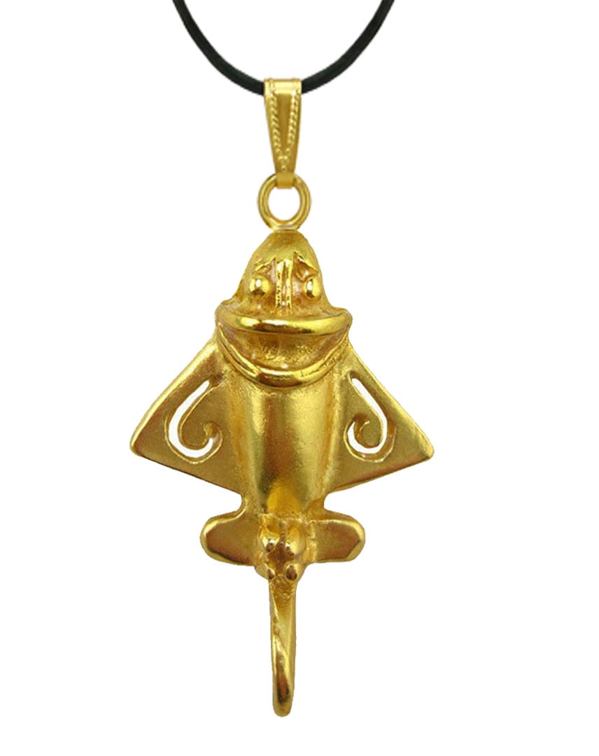 Across The Puddle, 24k Gold Plated Ancient Golden Jet-3 Necklace ...