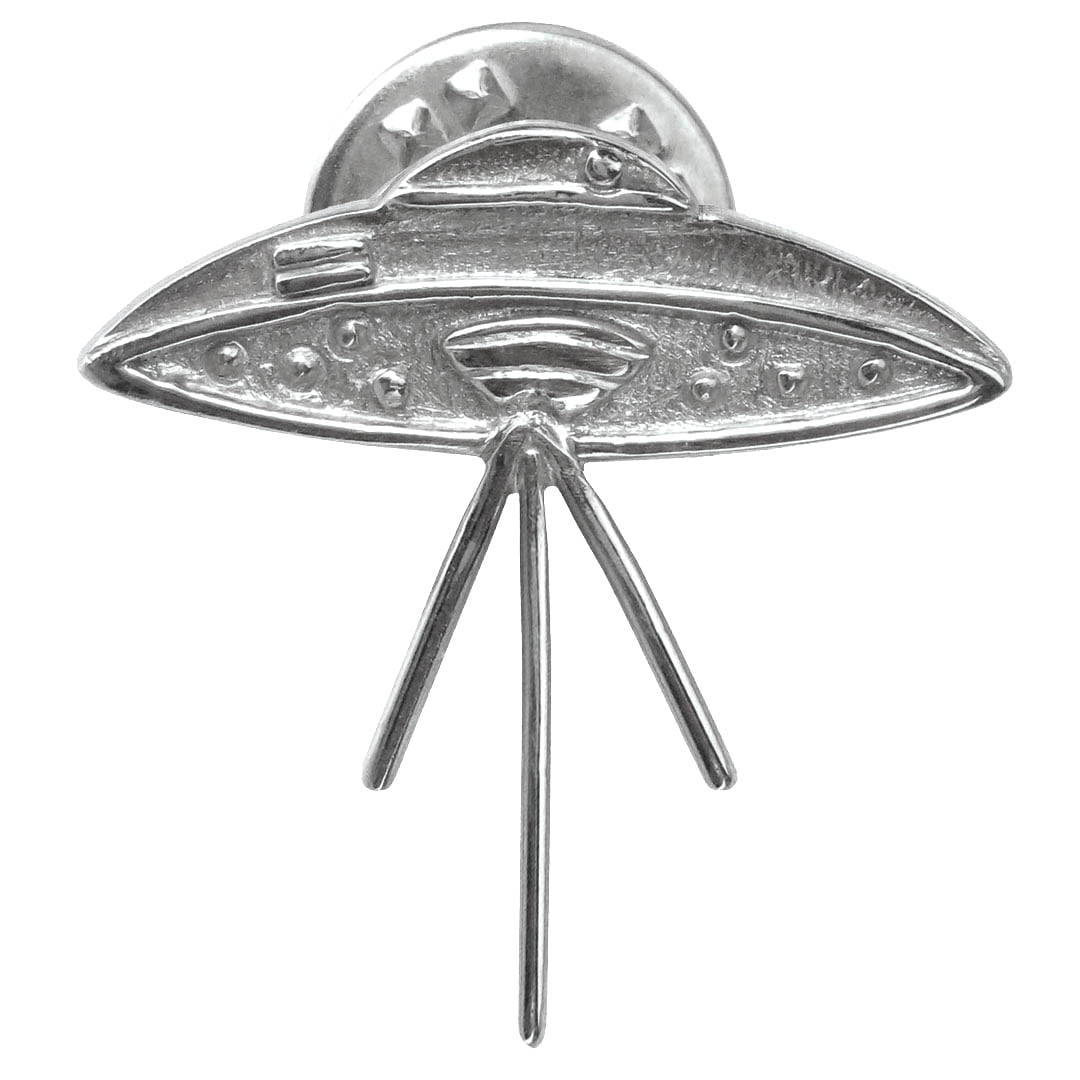 Across The Puddle, .950 Silver .8" UFO Saucer Lapel Pin | Ancient ...
