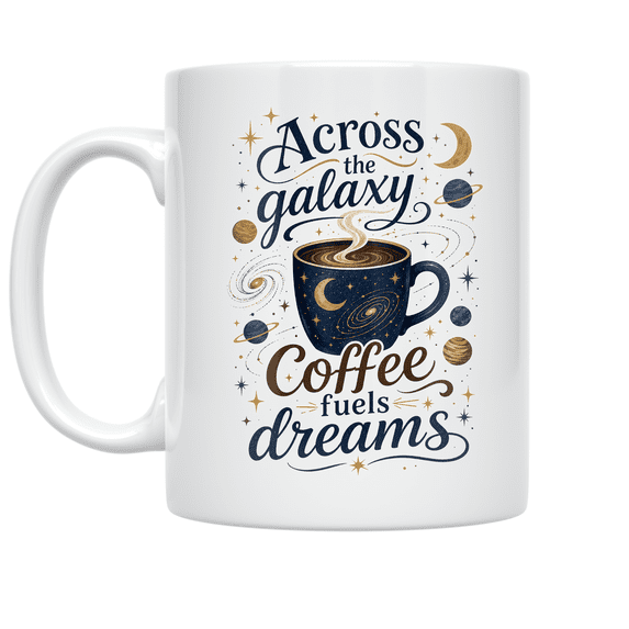 Across the Galaxy Coffee Fuels Dreams - Sci-Fi Coffee Enthusiast - 11 ...