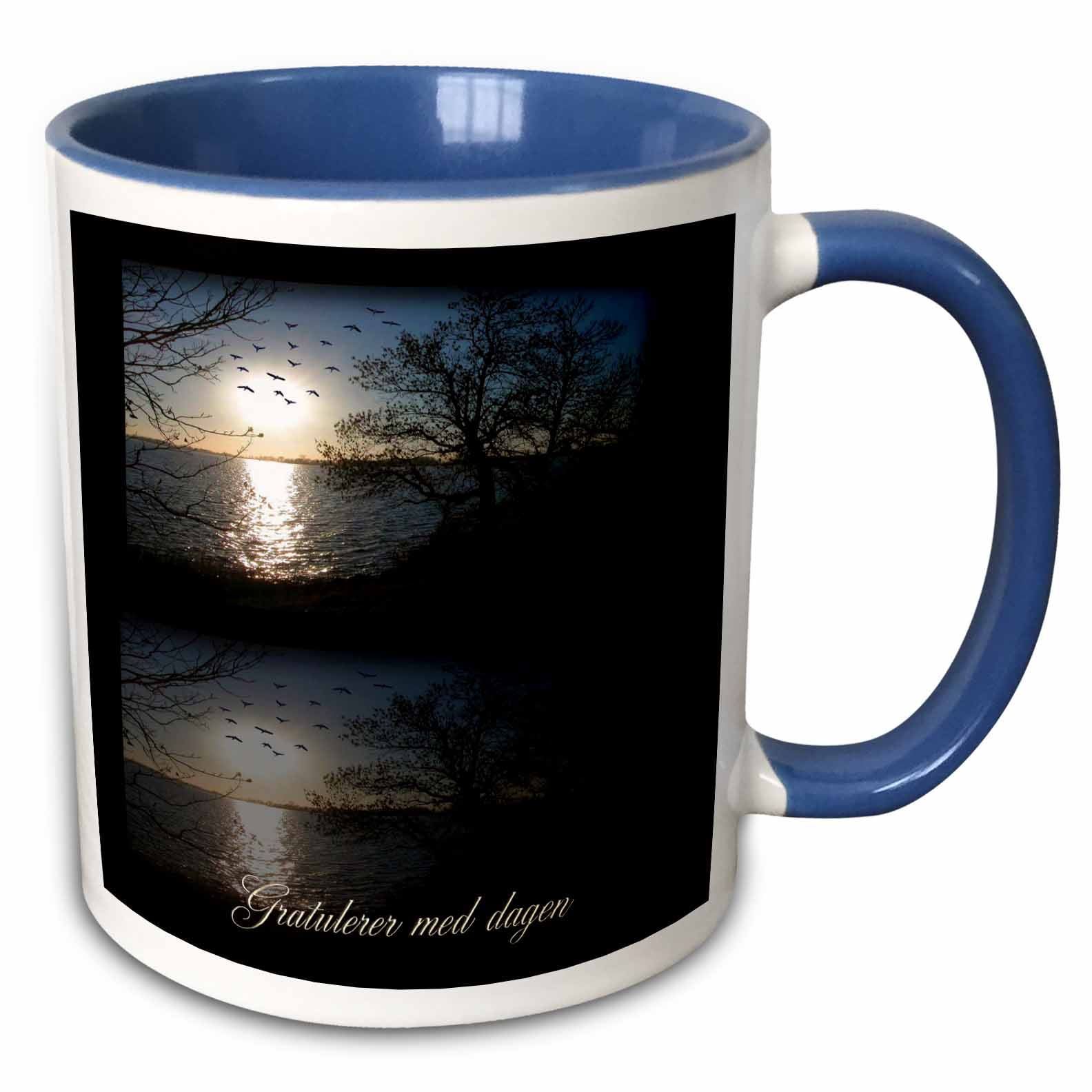 Across the lake, Gratulerer med dagen, Happy Birthday in Norwegian 11oz ...