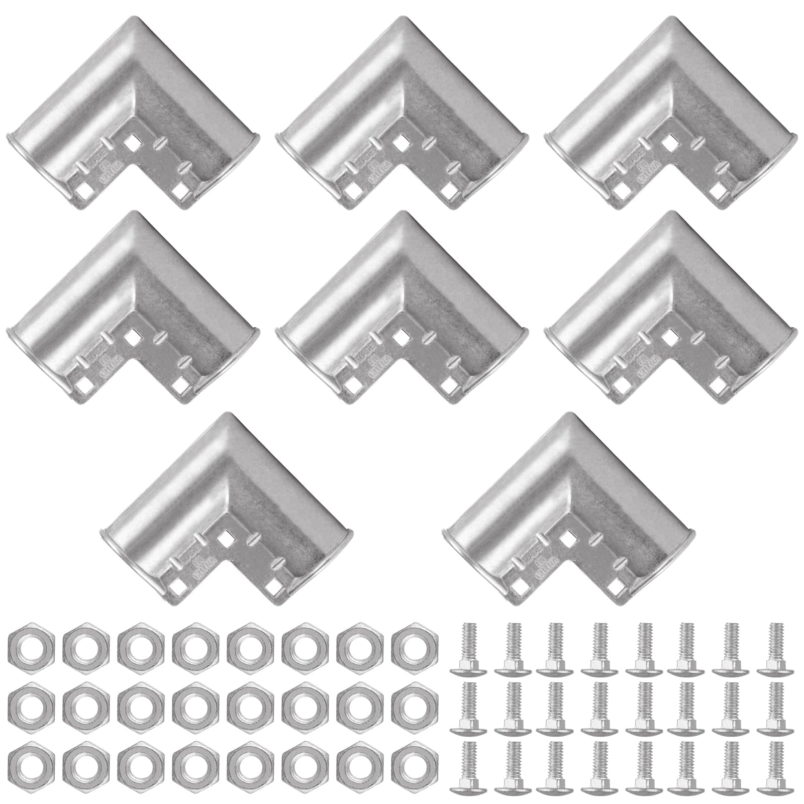 Acrux7 8 Pack Aluminum Chain Link Fence Gate Corners for 1-3/8" x 1-3/8 ...