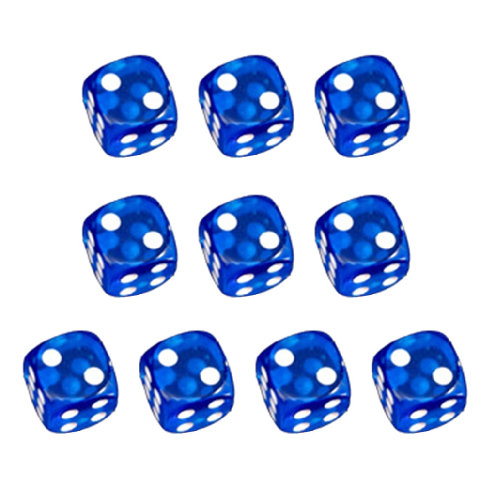 Acrylic 16mm Dices Colorful 6 Sided Dices Cubes with Dots Playings ...