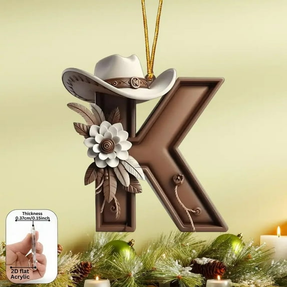 Acrylic 26-Letter Alphabet Pendant, Denim Theme Holiday Decoration ...