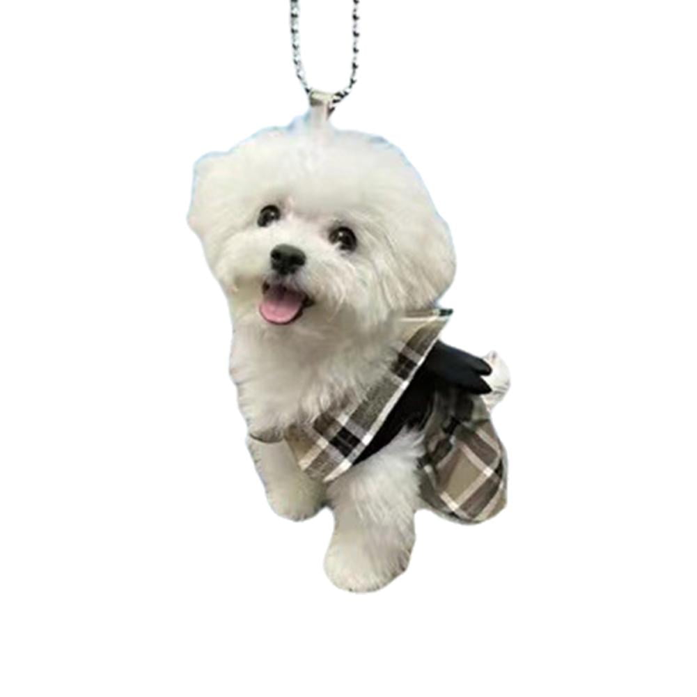 Acrylic 2D Car Pendant Hanging Ornament with Chain for Rearview Mirror ...