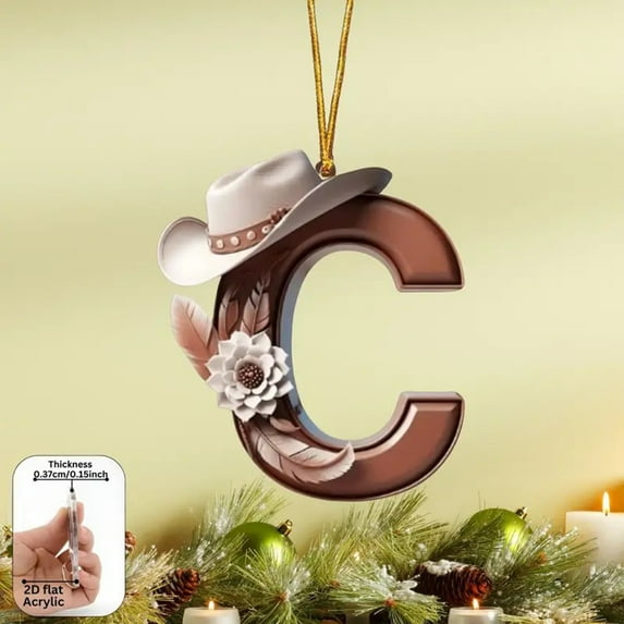 Acrylic 2D Denim Theme 26-Letter Pendant Personalized Festival ...