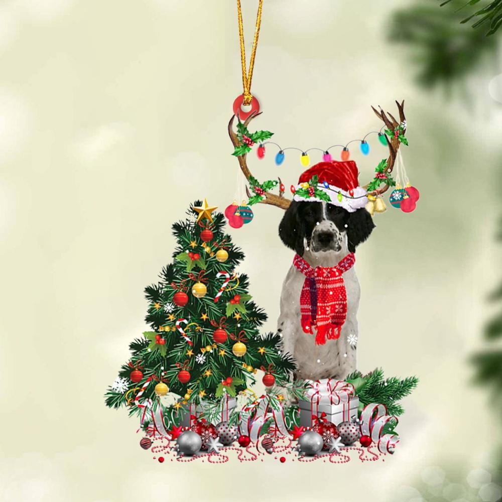 Acrylic 2D FLAT English Springer Spaniel 2-Christmas Tree Gift Hanging ...