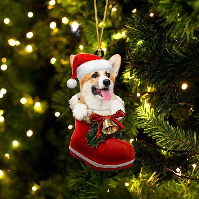 Acrylic 2D FLAT Holiday Tree Decoration Border Collie Christmas ...