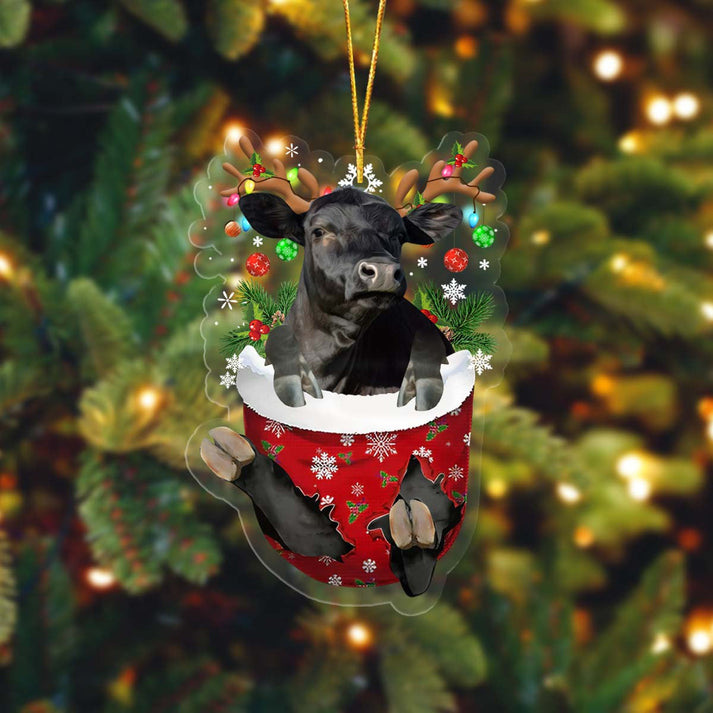 Acrylic 2D FLAT - Lasfour Black Angus In Pocket Christmas Ornament Flat ...