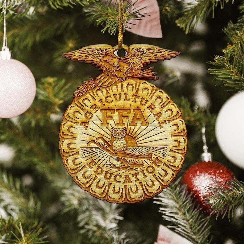 Acrylic 2D Flat Christmas Ornament FFA Christmas Ornament, Custom Photo ...