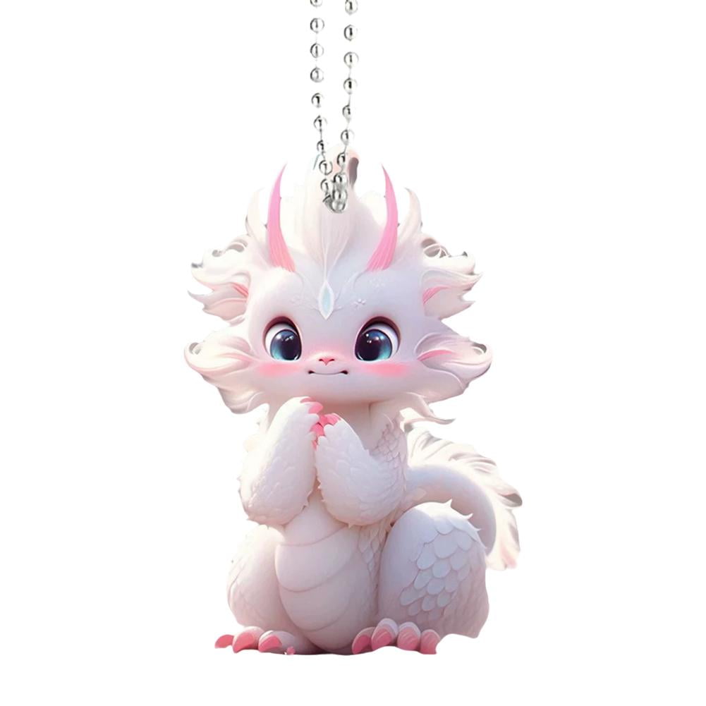 Acrylic 2d Cartoon Dragon Baby Car Rear View Pendant Valentine's Day ...