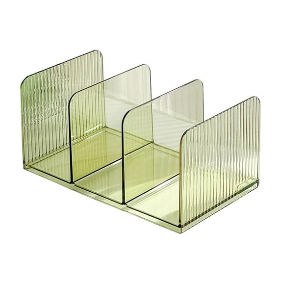 Acrylic 3 Slot Desktop Book Organizer Clear File Rack Book Stand for ...