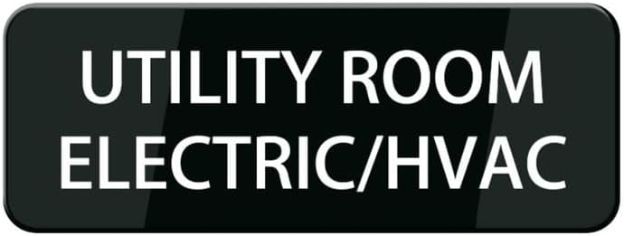 Acrylic 3 X 9 Inch Office Wall Or Door Sign Utility Room Electric Hvac ...