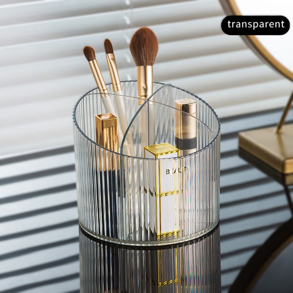 Acrylic 4-Compartment Makeup Organizer, Transparent Plastic Makeup ...