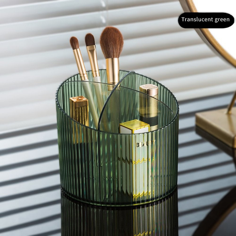 Acrylic 4-Compartment Makeup Organizer, Transparent Plastic Makeup ...