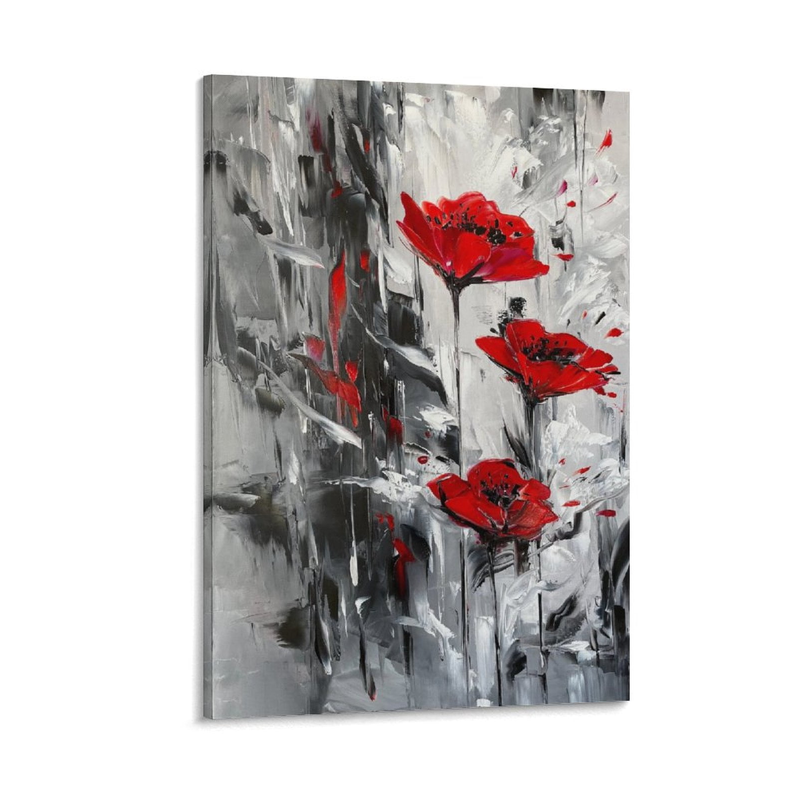 Acrylic Abstract Painting Flowers (2) Room Aesthetic Poster Print Art ...