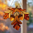 Acrylic Acorn Oak Leaf Suncatcher Window Hanging, Autumn Fall Decor ...