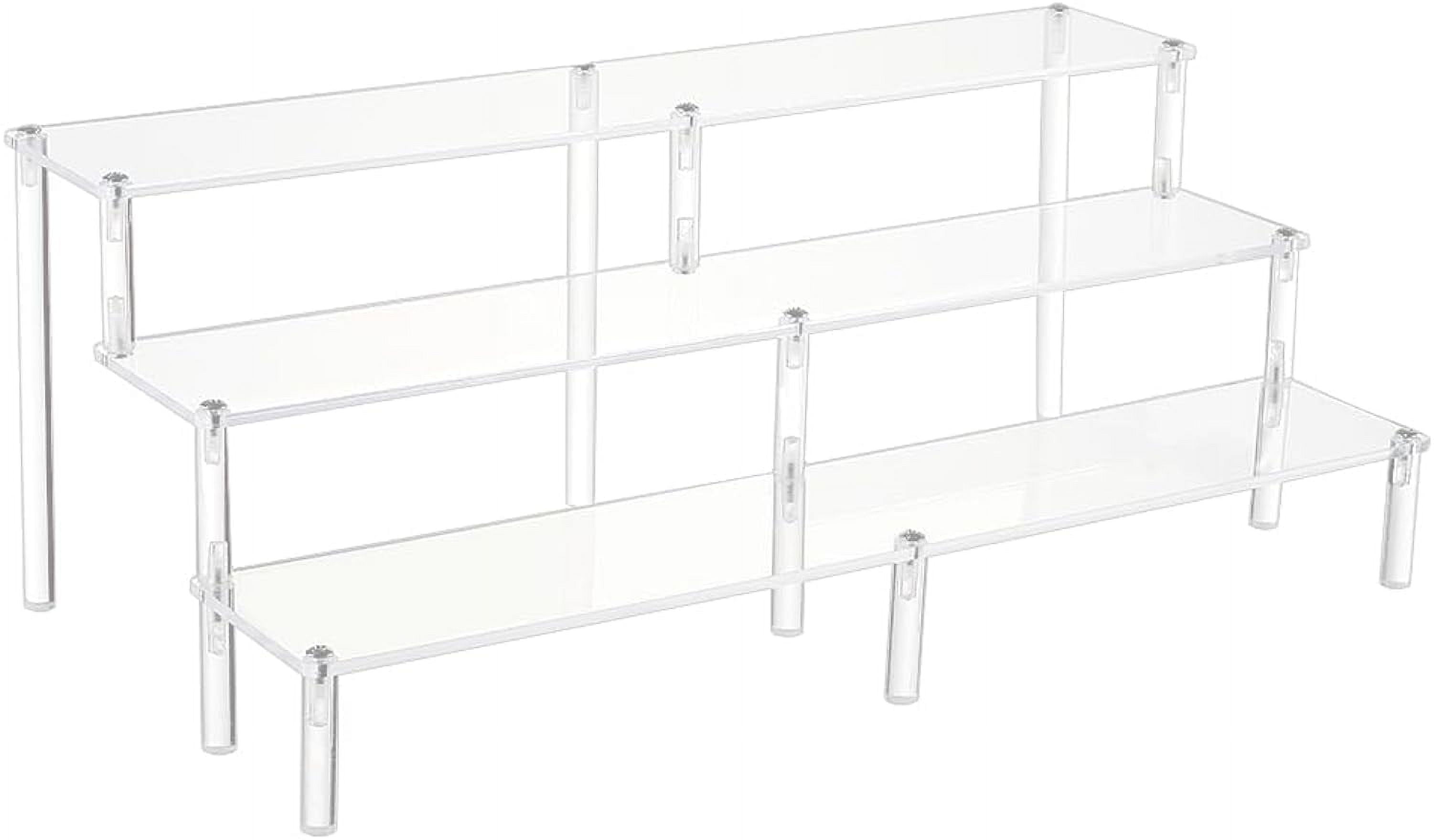 Acrylic Action Figure Display Riser Stands 3 Tier Acrylic Risers Tiered ...