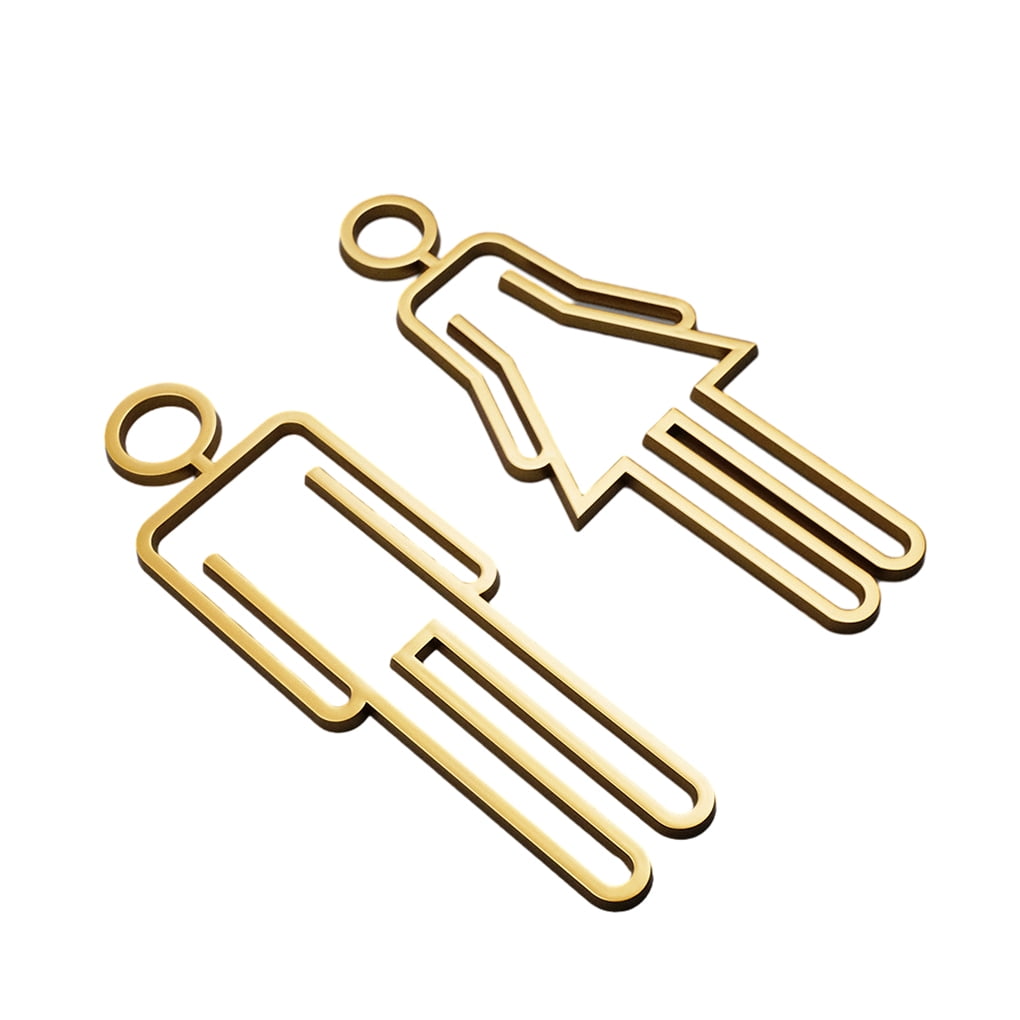 Acrylic Adhesive Backed Men's and Women's Bathroom Sign, Bathroom Door ...