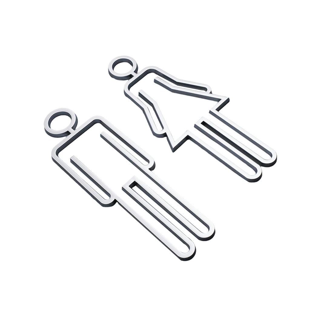 Acrylic Adhesive Backed Men's and Women's Bathroom Sign, Bathroom Door ...