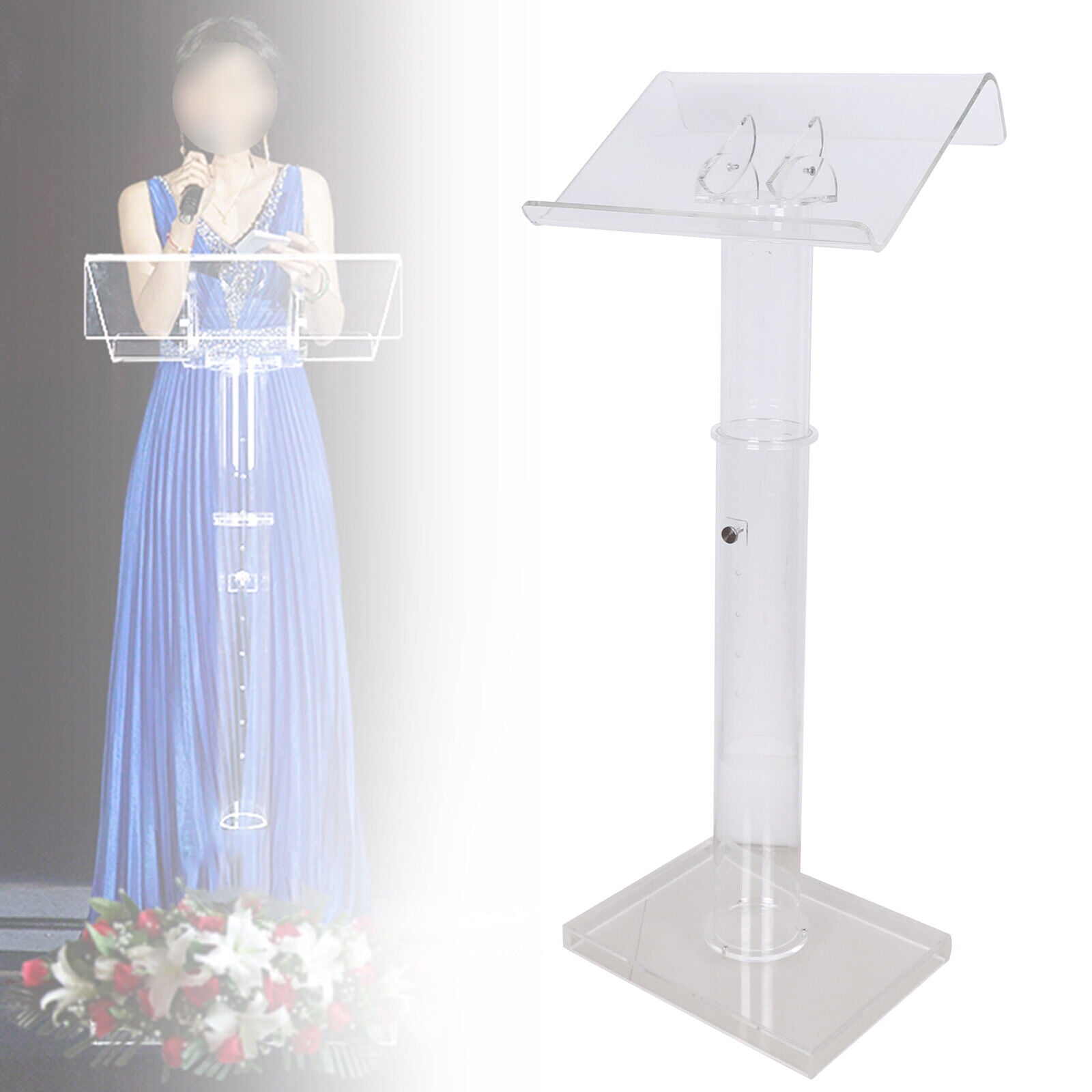 Acrylic Adjustable Welcome Podium for Events and Presentations ...
