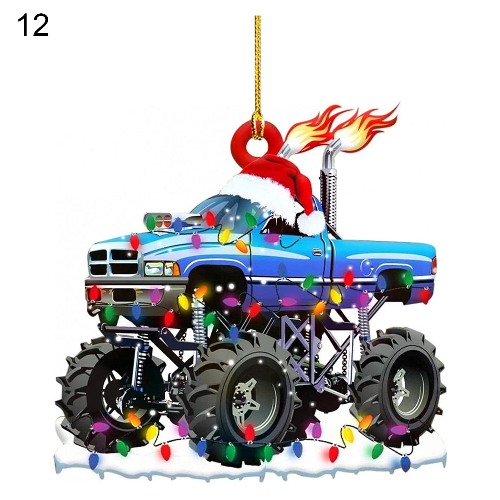 Acrylic Adorable Bus Shape Hanging Decor Creative Festive Touch Hanging ...