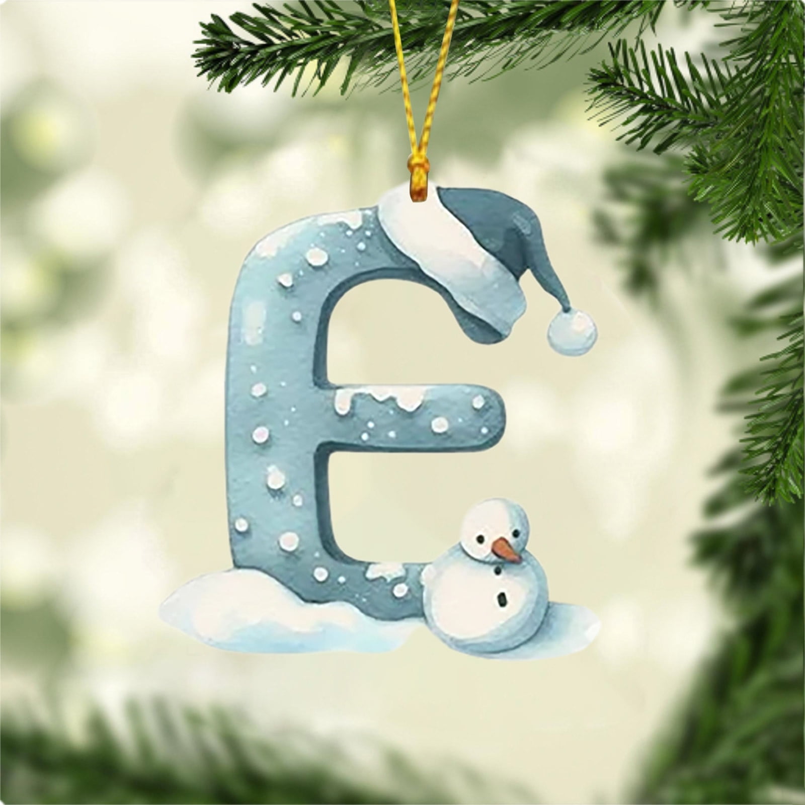 Acrylic Alphabet Christmas Ornaments Personalized DIY Tree Decorations ...