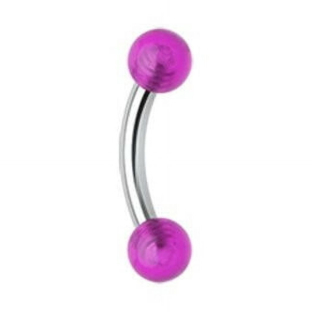 Acrylic Ball Curved Barbell Eyebrow Ring - Walmart.com