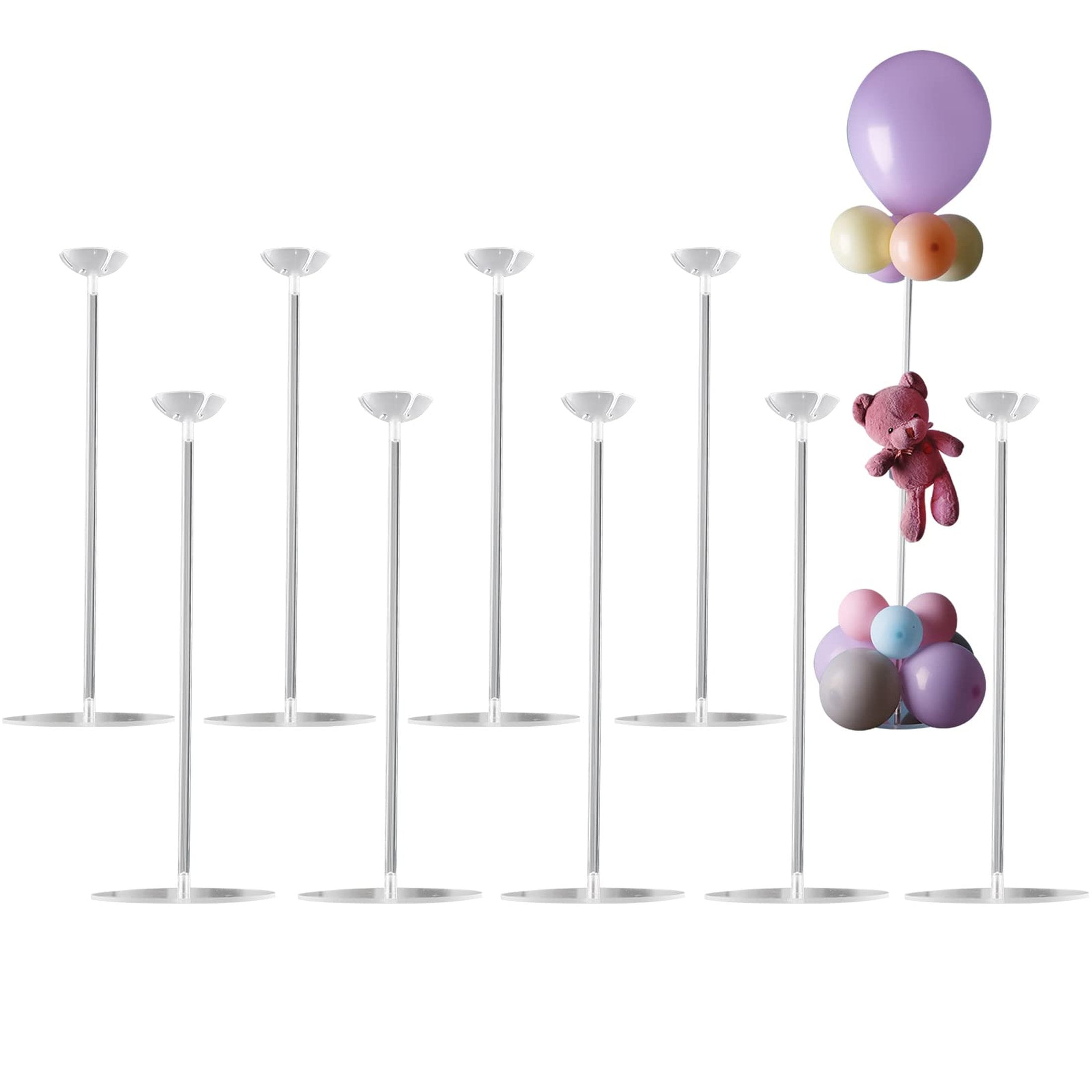 Acrylic Balloon Stand Set, Adjustable Height Holders for Centerpieces ...