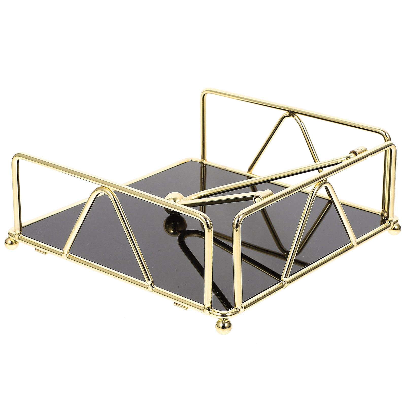 MEIBUTYUP Modern Golden Acrylic Iron Napkin Holder Kitchen Paper Towel ...