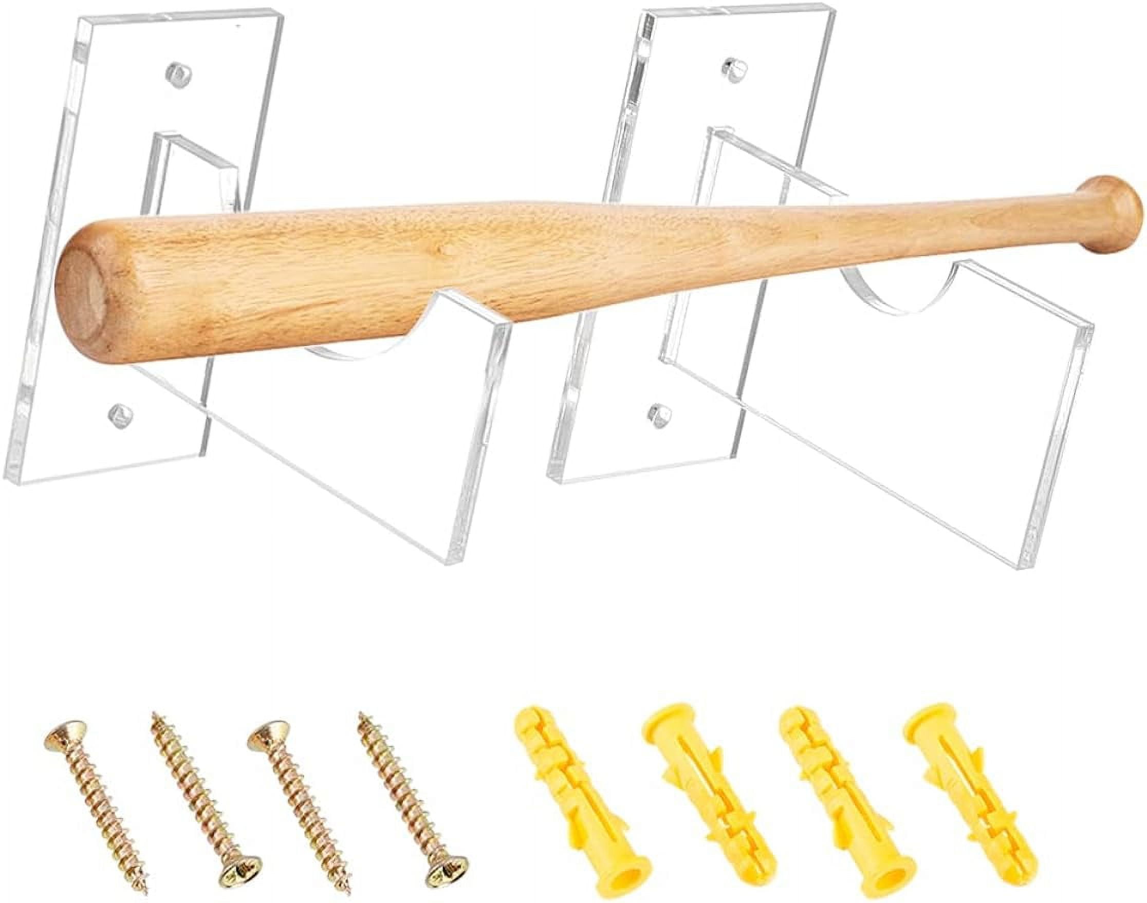 Acrylic Baseball Bat Wall Mount Bat Display Rack Holder Stand Clear ...