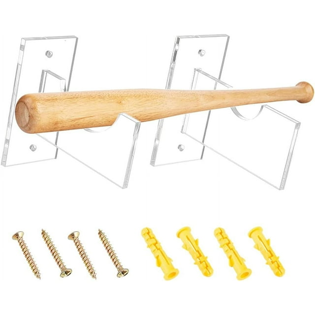 Acrylic Baseball Bat Wall Mount Bat Display Rack Holder Stand Clear ...