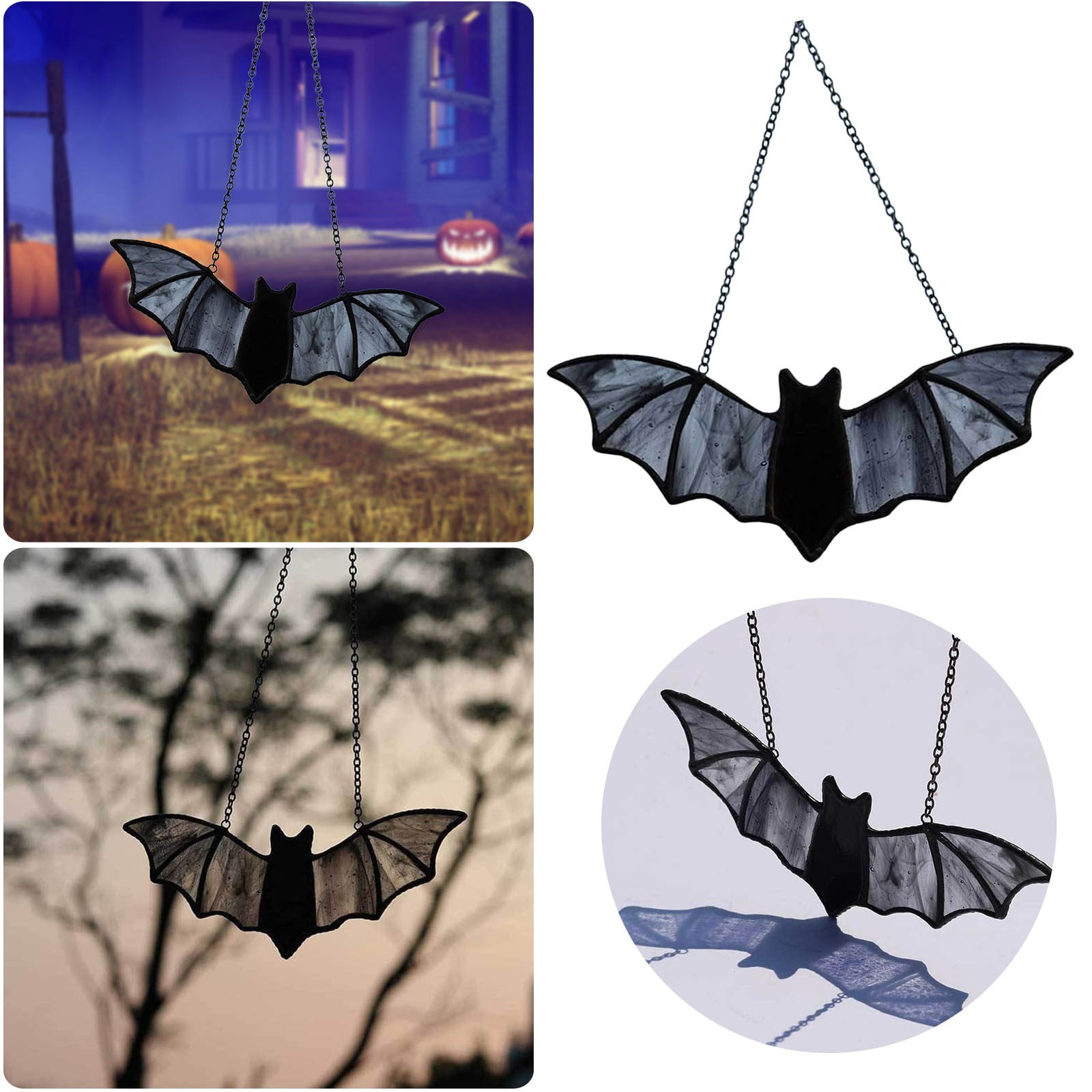 Acrylic Bat Window Hanging Suncatcher Halloween Decoration Colorful ...