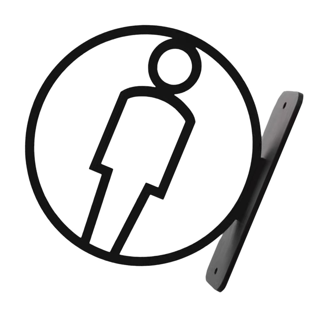 Acrylic Bathroom Identifier for Shops and Salons Toilet Plaque Washroom ...