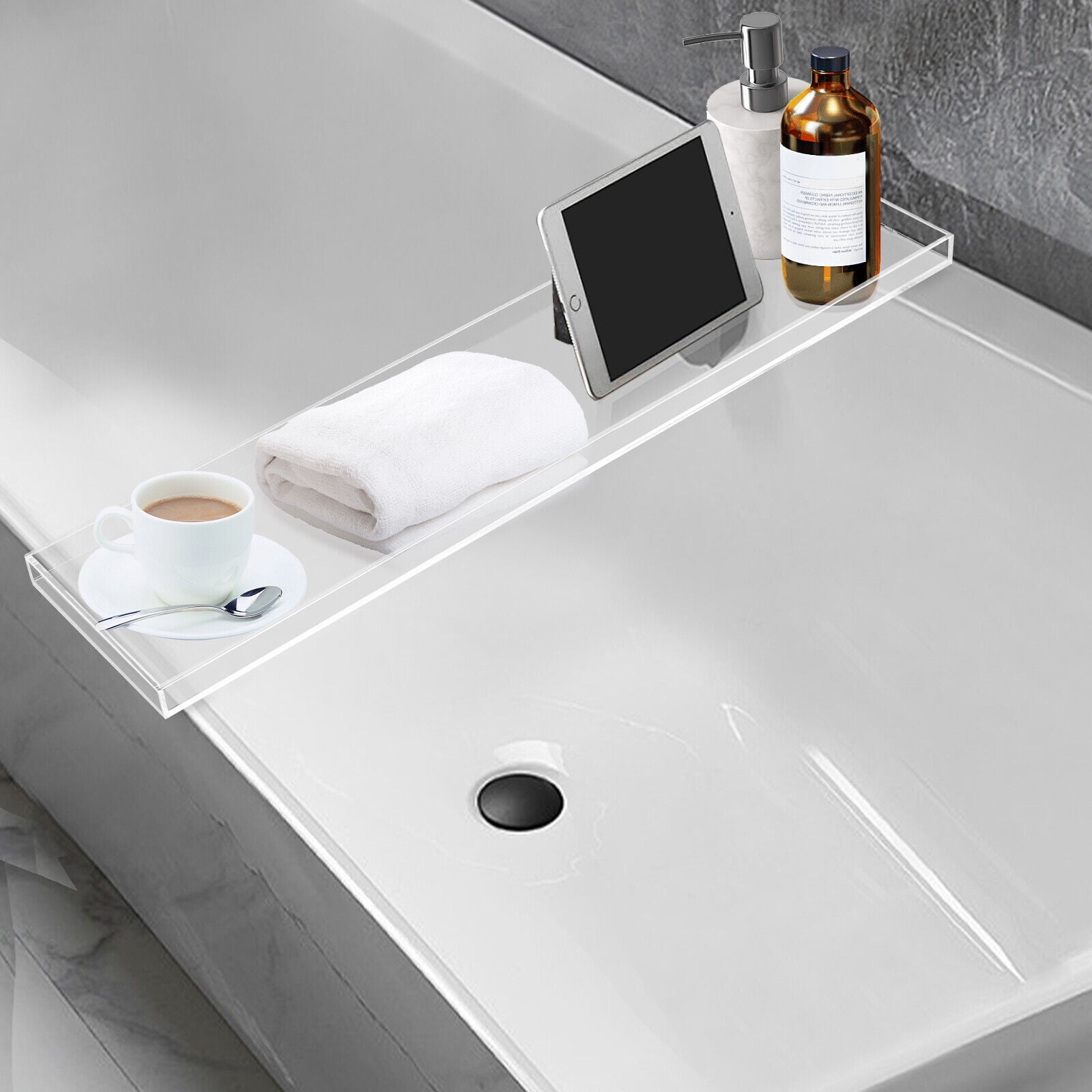 Acrylic Bathtub Bath Table Tray,Bathtub Caddy Tray Over the Bath Tub ...