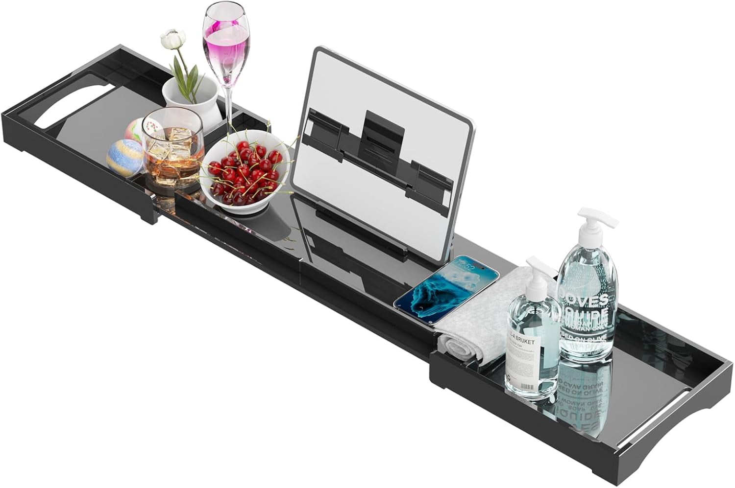 Acrylic Bathtub Tray, Expandable Bathtub Caddy, 1 or 2 Person Bath Tray ...